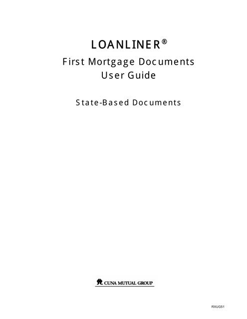 First Mortgage Documents User Guide - CUNA Mutual Group