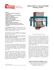 PS-SC-S Screw Feeder - Thayer Scale