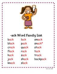 -ook Word Family List - Little Book Lane