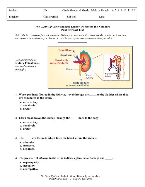 Pre/Post Knowledge Test