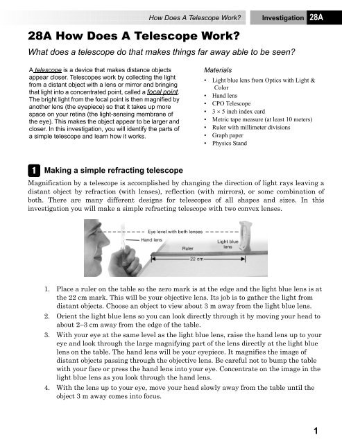 28A How Does A Telescope Work? - CPO Science