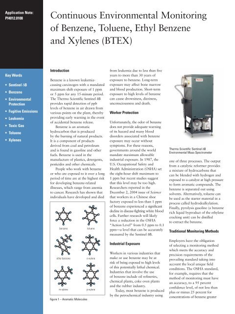 Benzene Monitoring - Thermo Scientific