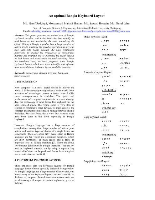 An optimal Bangla Keyboard Layout - Bangla Document Converter