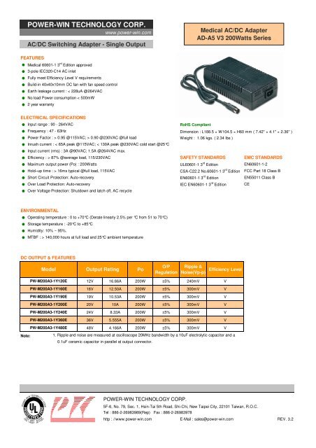 PDF Datasheet(186 KB) - Power-Win Technology Corp.