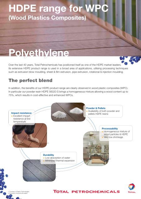 Polyethylene HDPE range for WPC - Total Refining & Chemicals