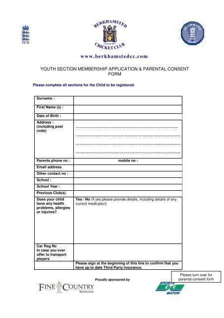 BCC Parental consent form - GIRLS.pdf - Berkhamsted Cricket Club