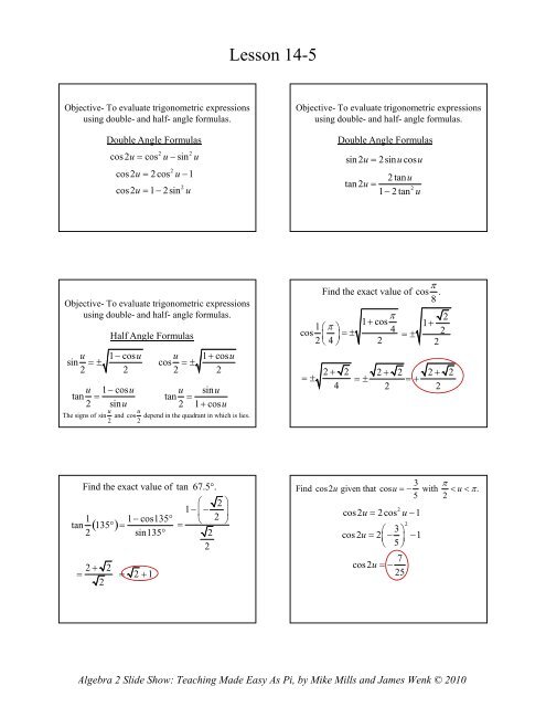 Lesson 14-5 - Math Slide Show