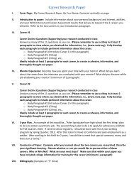 PAPER: MLA Career Research Essay