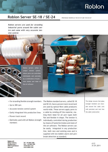 Roblon Server SE-18 / SE-24 - Roblon A/S