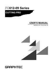 FC5100 CUTTING PRO USER MANUAL - Graphtec America