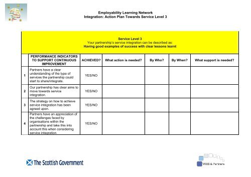 Service - Level 3 Action Plan - Employability in Scotland