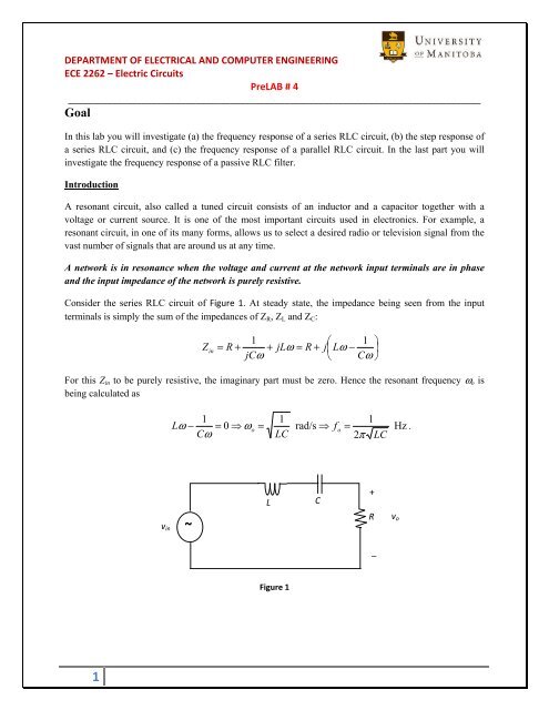 Pre Lab - Electrical and Computer Engineering