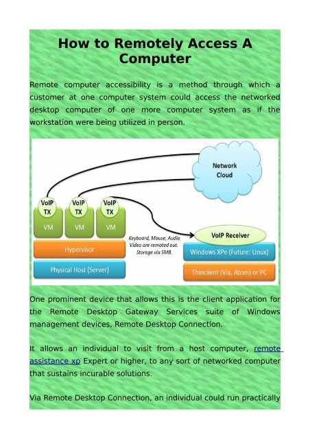 How to Remotely Access A Computer