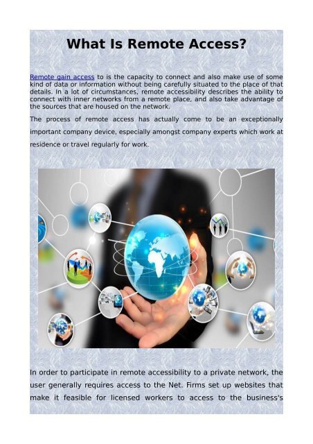 What Is Remote Access?