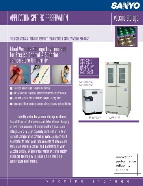 vaccine storage - Biomedical