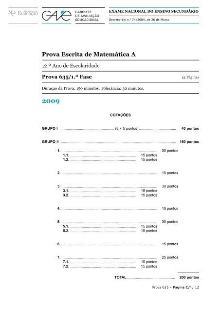 Critérios de classificação - Matemática? Absolutamente!