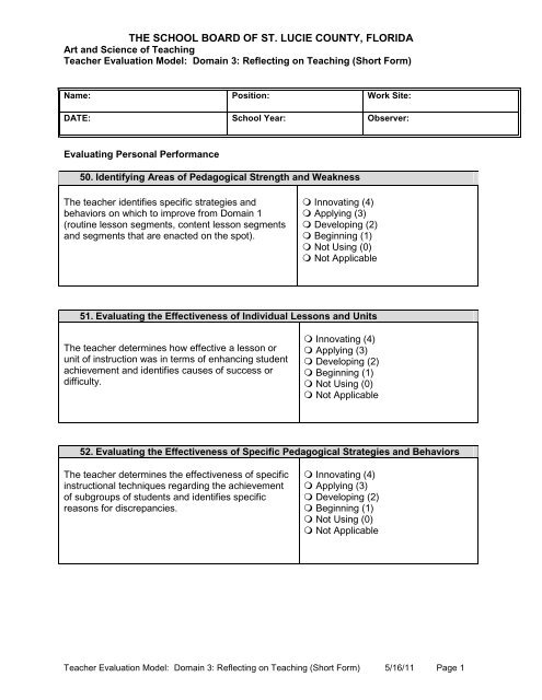 Short Form - St. Lucie County School Board