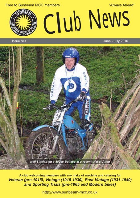 Sunbeam MCC - Club News #844 [June - July 2010]