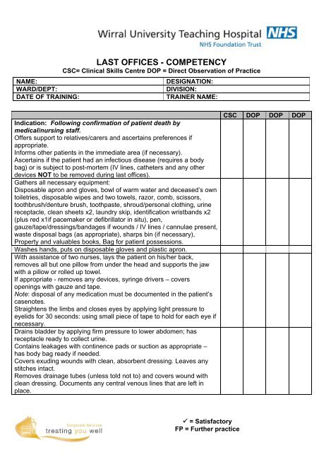 Last Offices Competency