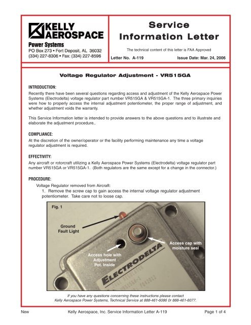 Service Information Letter A-119 - Hartzell Engine Technologies