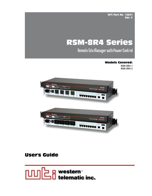 RSM-8R4 Series - WTI