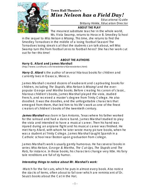 Miss Nelson Has A Field Day