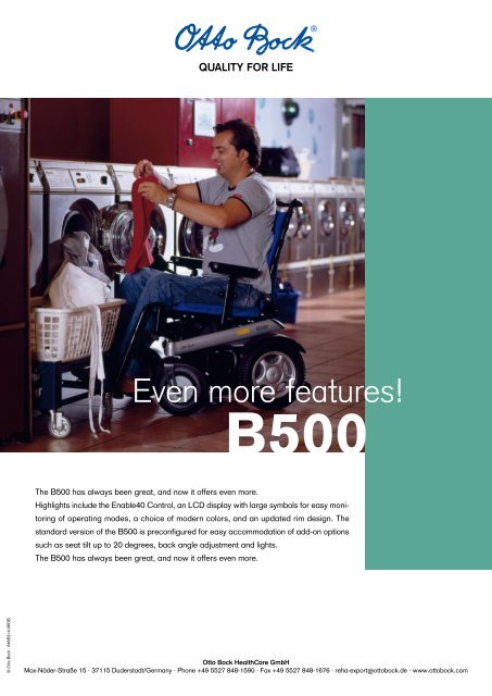 Otto Bock B500 Brochure - The Mobility Aids Centre