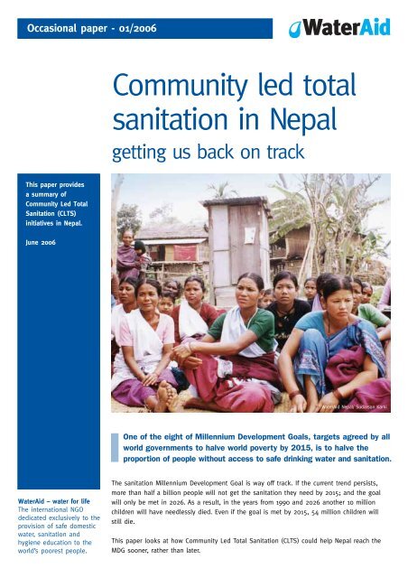 Community led total sanitation in Nepal - getting us back ... - WaterAid