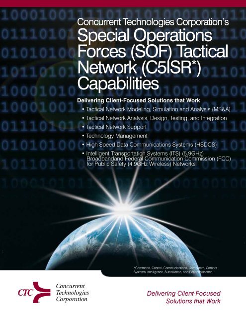 Tactical Network (C5ISR*) - CTC External Portal - Concurrent ...