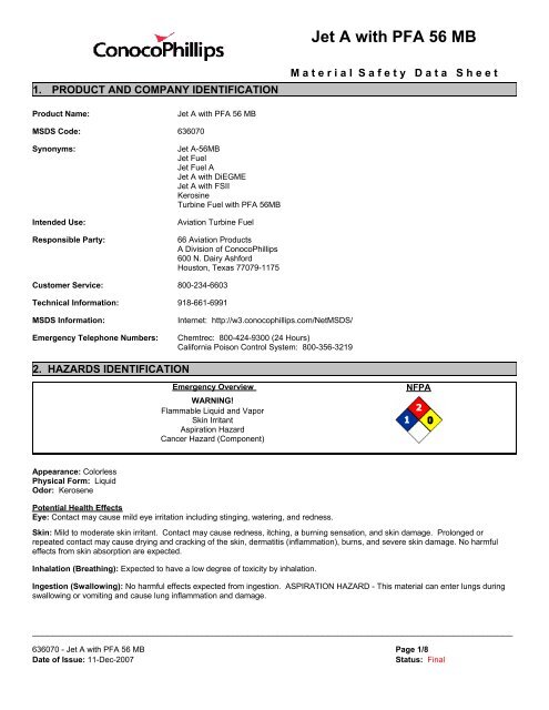 Jet A with PFA 56 MB - GLENN OIL COMPANY