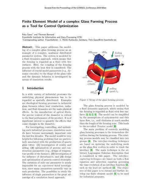 Model of Glass Forming Process - COMSOL.com