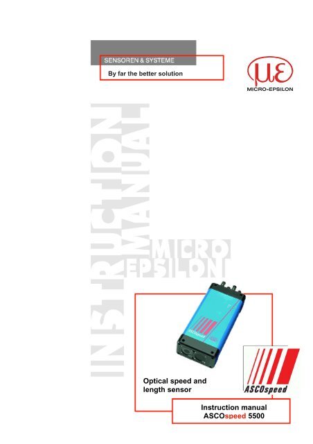 Instruction manual ASCOspeed 5500 - Micro-Epsilon
