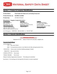 D - MSDS CRC Contact Cleaner - Direct Aviation