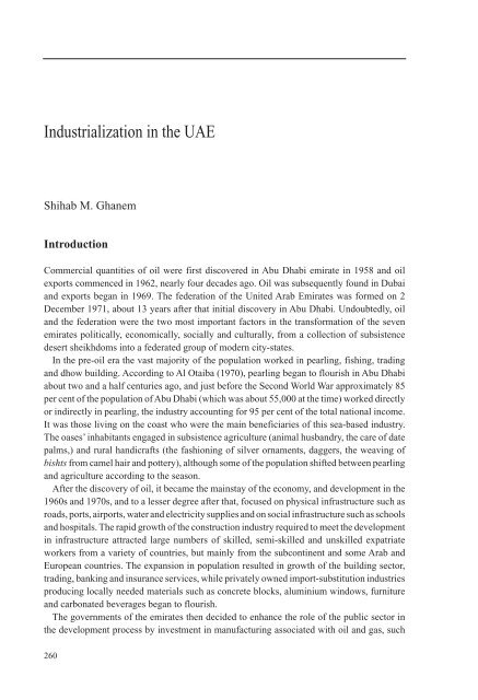 Industrialization in the UAE - Dr. Shihab M. Ghanem