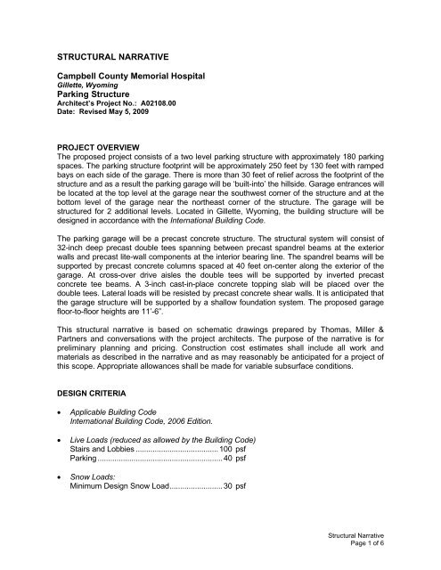 Structural Narrative - Christenson Corporation