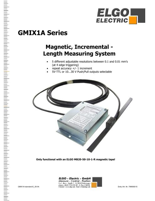GMIX1A Series - ELGO Electric GmbH