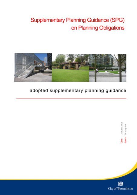 Supplementary Planning Guidance (SPG) - Westminster City Council