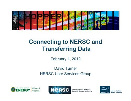 Connecting to NERSC and Transferring Data