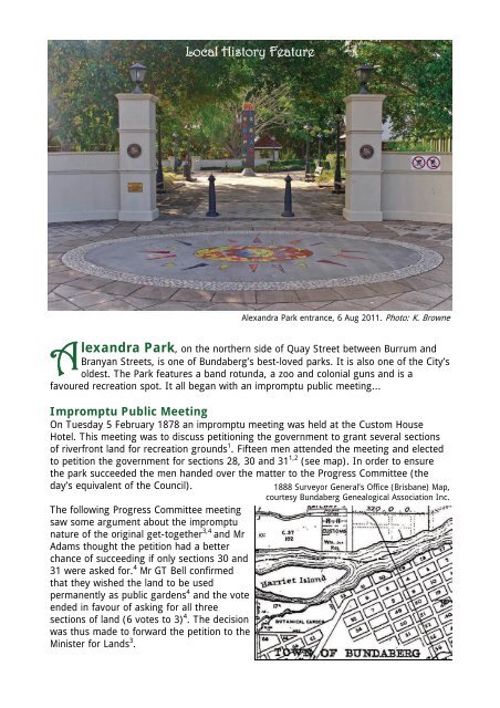 History of Alexandra Park, Bundaberg - Bundaberg Regional Libraries