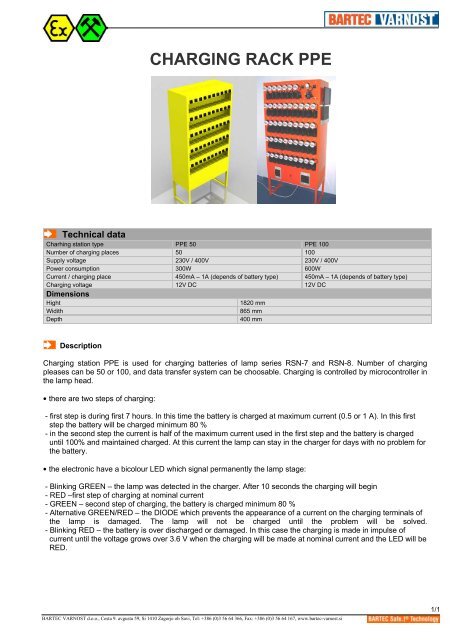 Data sheet PPE-50/100 (PDF 274 KB) - BARTEC VARNOST doo