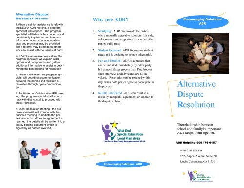 ADR brochure.pdf - West End SELPA