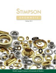 Newest Stimpson Eyelet Catalog - Stimpson Company, Inc