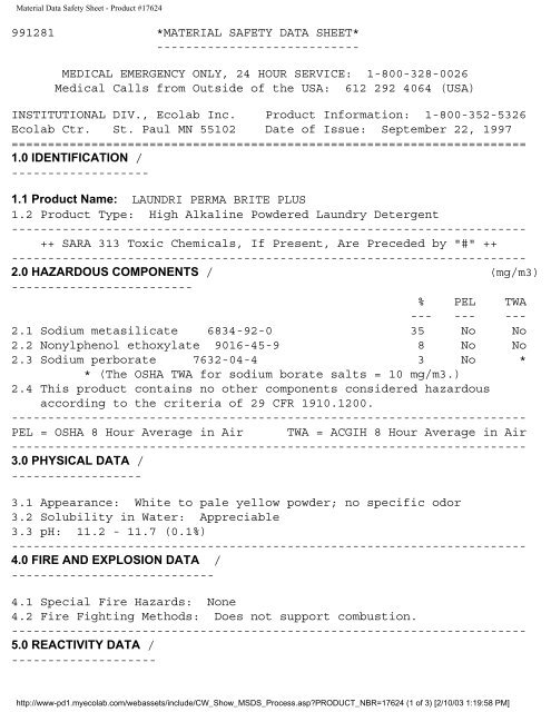 ecolab laundry detergent - Mpsi20.org