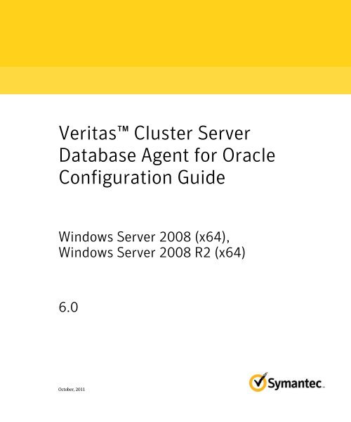 Veritas Cluster Server Database Agent for Oracle Configuration Guide
