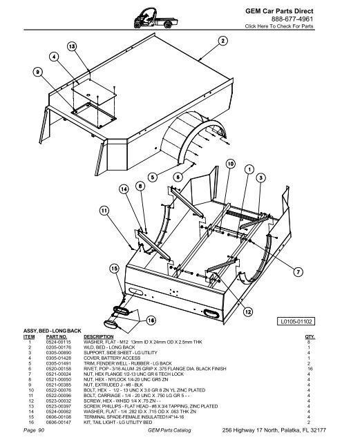 Gem Car Parts Manual