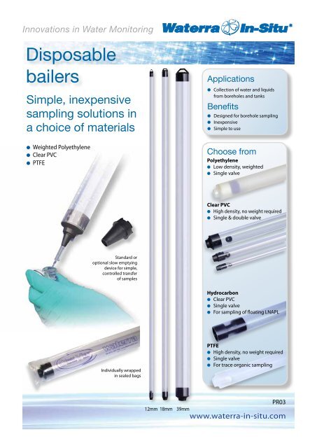 PR03 - Disposable Bailers (590 KB) - Waterra-In-Situ