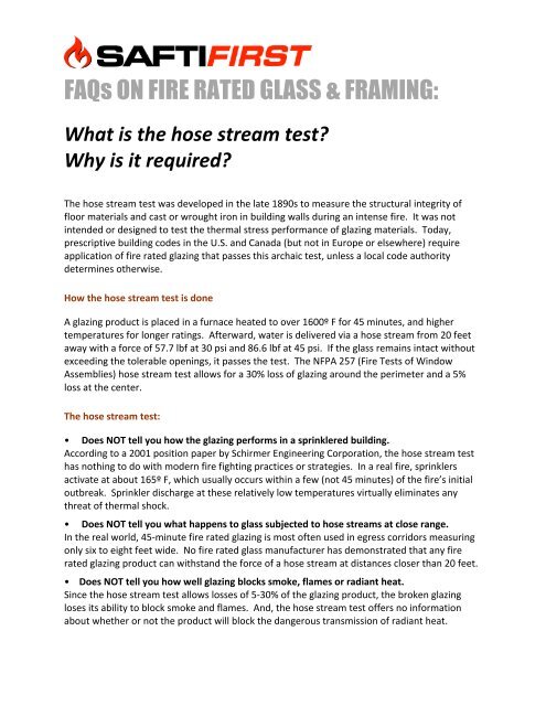 What is the hose stream test? - Safti First