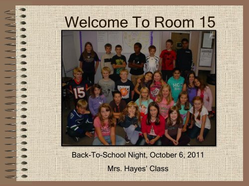 Welcome To Room 15 - Silver Beach Elementary School