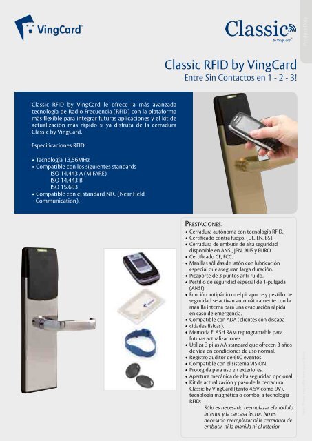 Classic RFID by VingCard - VingCard Elsafe