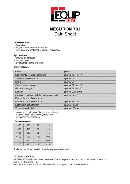 data sheet (pdf format) - Equip-Test